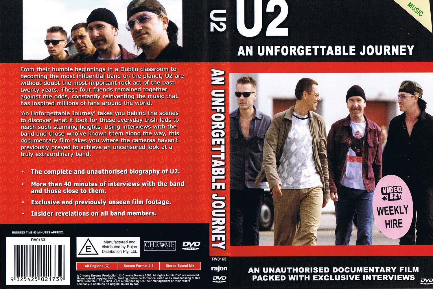 U2 An Unforgettable Journey : Front | DVD Covers | Cover Century | Over ...